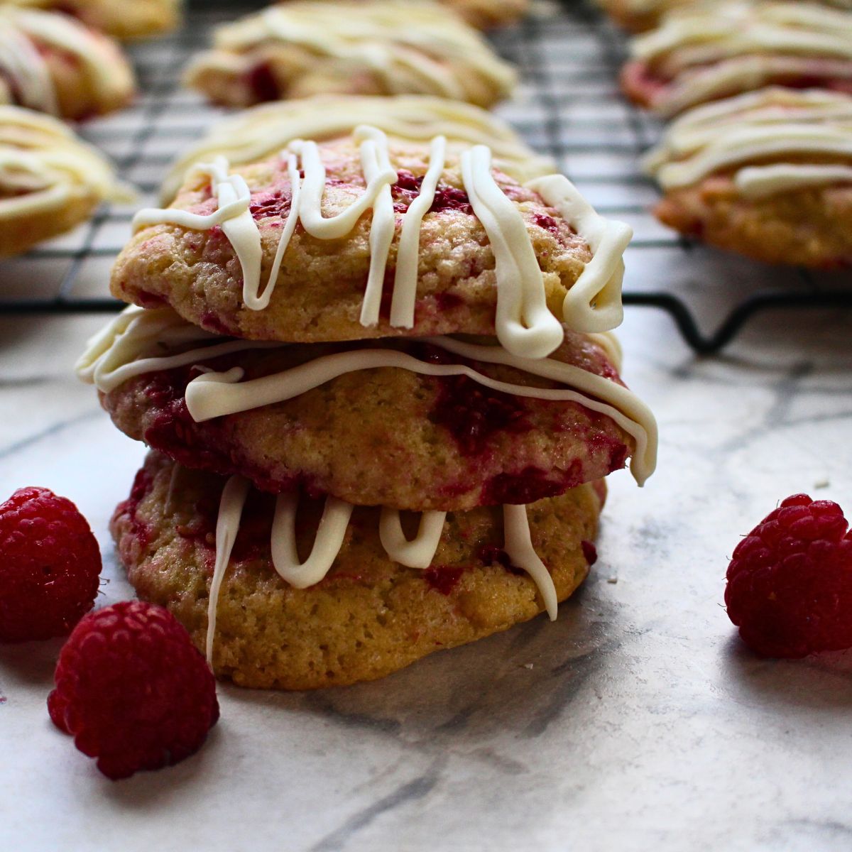 White Chocolate Raspberry Cookies - third blessed farmhouse