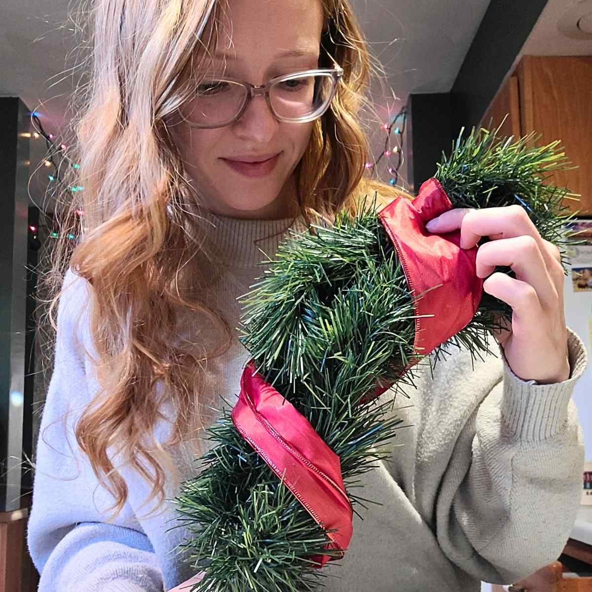 Easy Christmas Garland DIY - Third Blessed Farmhouse
